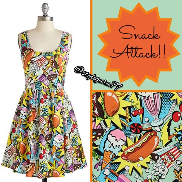 Modcloth | Dresses | Nwt Modcloth Folter Snack Attack Dress | Poshmark